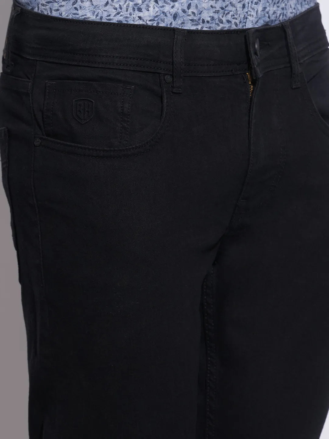 Being Human Jet Black Slim Fit Denims For Men