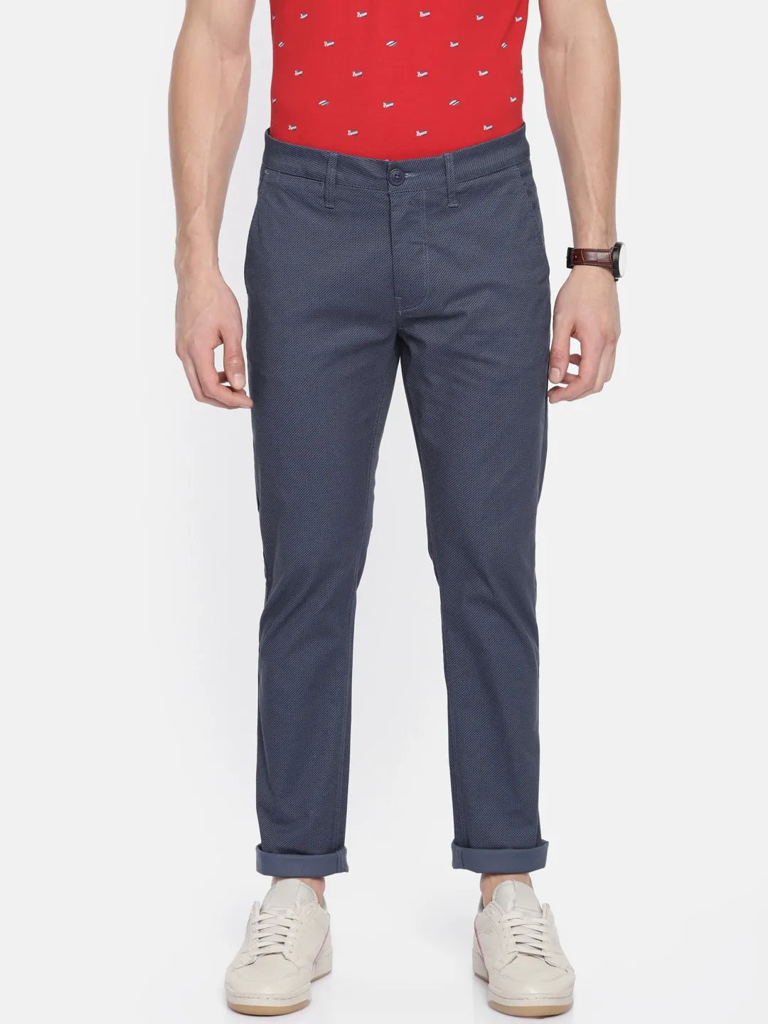 Being Human Men Regular Fit Chino-Washed Blue – beinghuman-clothing